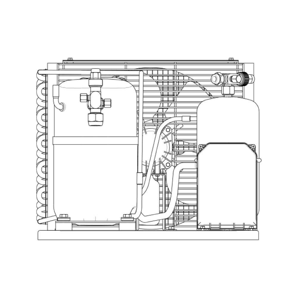 ac compressor unit dimensions