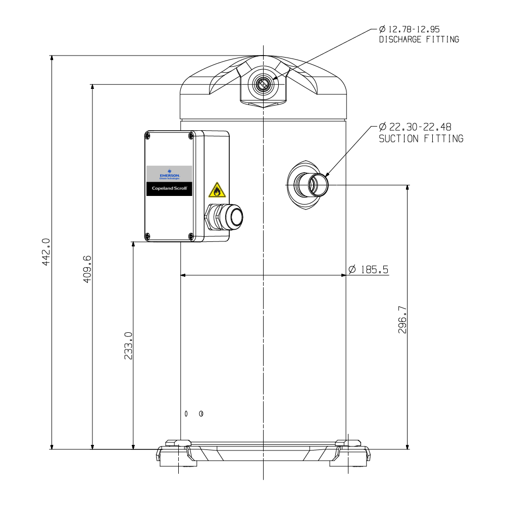 copeland scroll compressor capacity chart